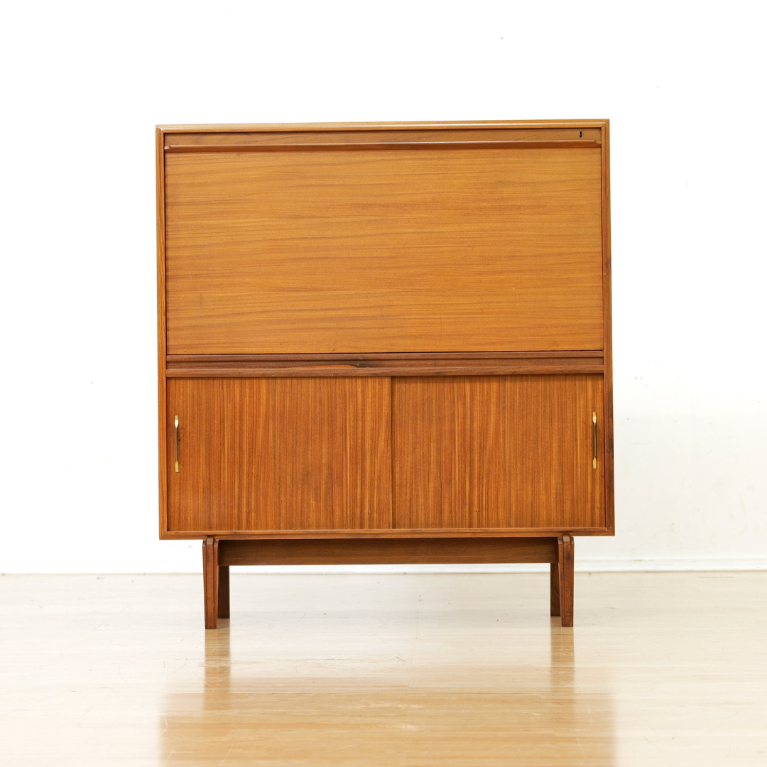 Small Mid Century 'Multi-Width' Secretary Desk by Beaver & Tapley ...
