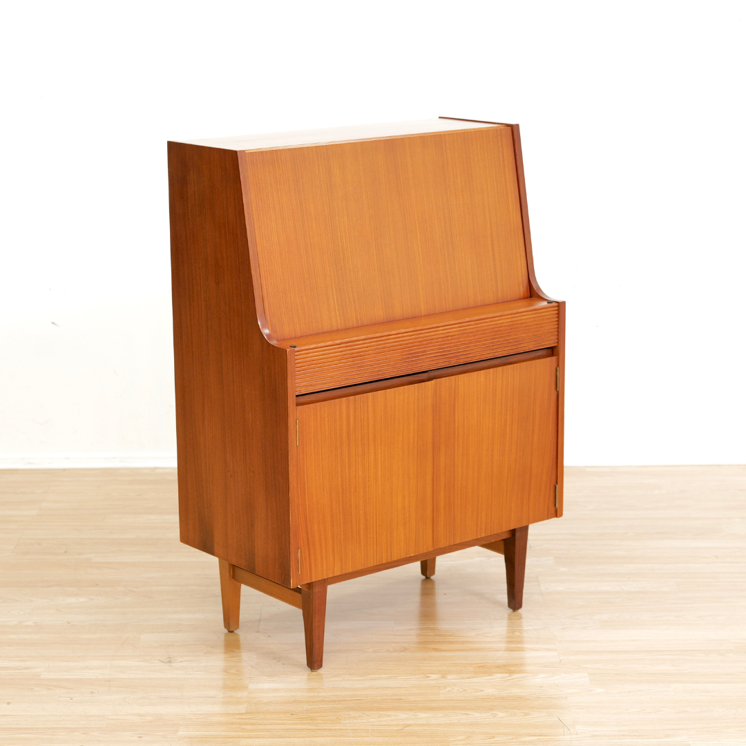 Mid Century Teak Secretary Desk by Elliots of Newbury – kinetic modern